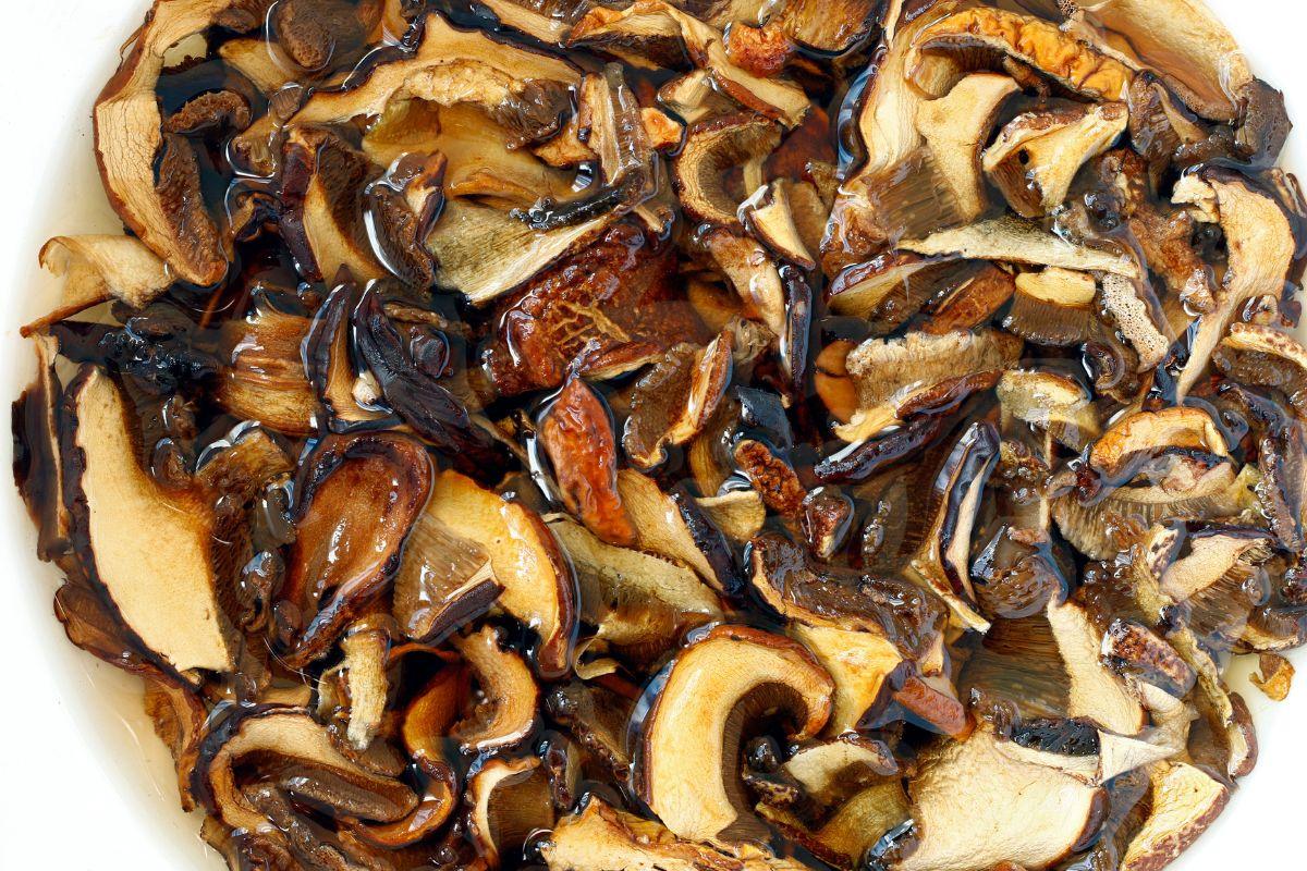 Jeigu džiovintus grybus mirkysite tokiame vandenyje, jie bus minkšti ir ...